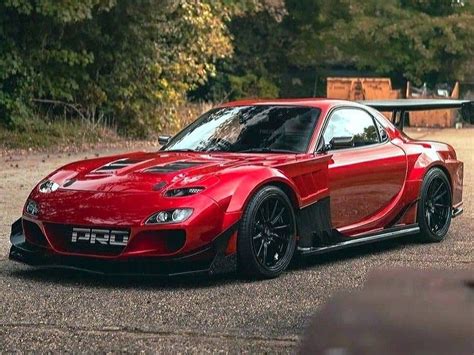 Red Mazda Rx7 Sports Car
