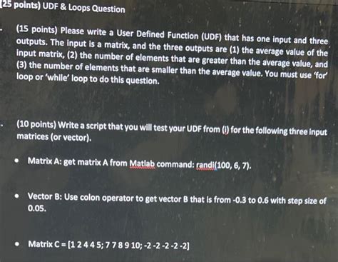 Solved Points Please Write A User Defined Function Chegg