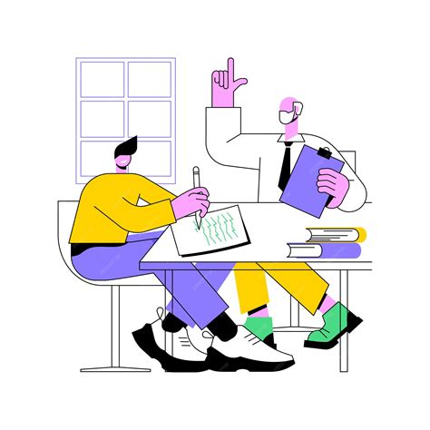 Premium Vector Assisting With Theory Isolated Cartoon Vector