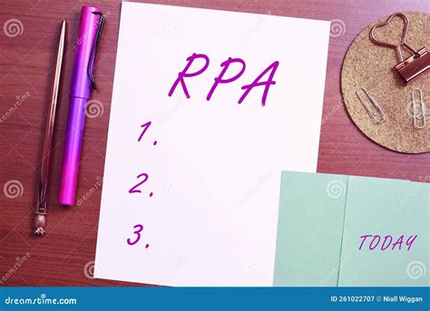 Sign Displaying Rpa Internet Concept Robotic Process Automation Form