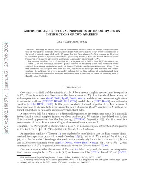 r arithmetic and birational properties of linear spaces on