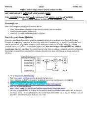PHYS S Lab Final Docx PHYS LAB SPRING Position Update Displacement