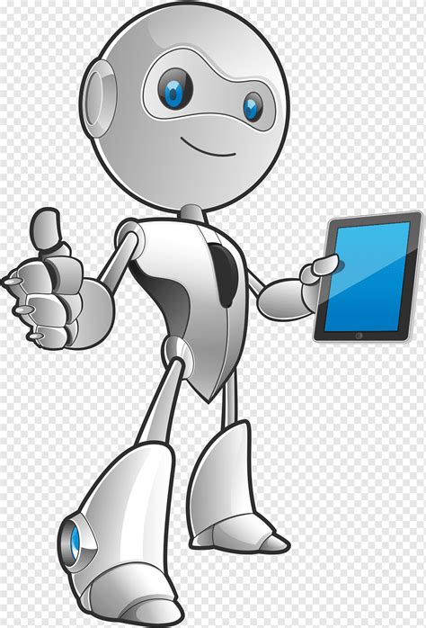Робот на прозрачном фоне для презентации Фотоподборки 1