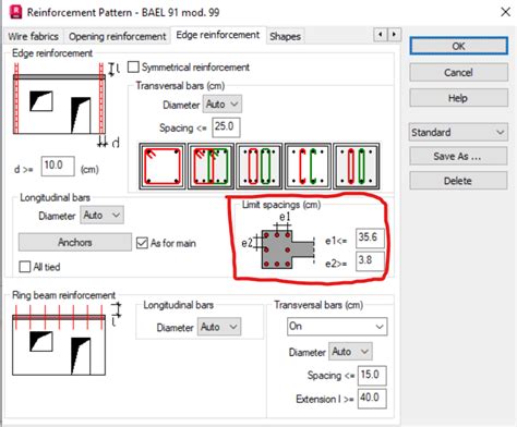 dialog box display problem reinforcement pattern edge reinforcement