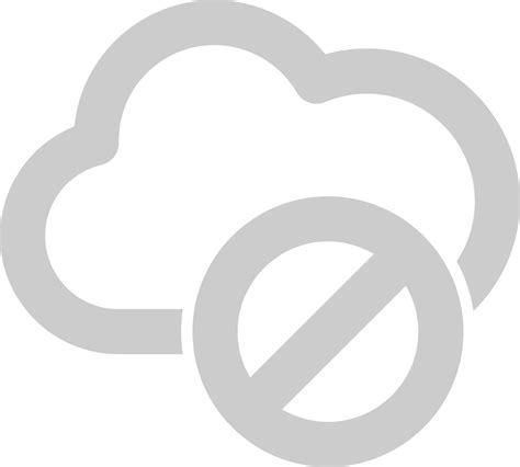 Cloud Computing No Access Icon 36639355 Vector Art At Vecteezy