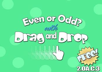 Even Or Odd With Drag And Drop Nd Grade Freebie OA C TpT