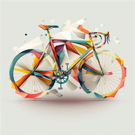 A Colorful Abstract Graphic Style Of A Bicycle Stock Illustration Illustration Of