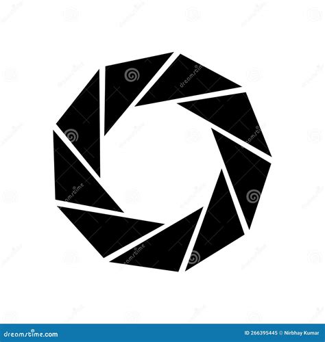 Black And White Nonagon Star Symbol Icon Stock Vector Illustration Of Sign Modern 266395445