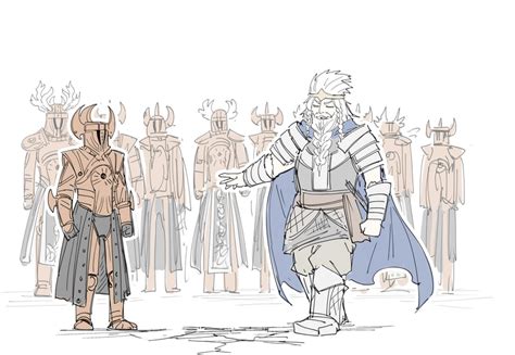 Godfrey First Elden Lord And Crucible Knight Elden Ring Drawn By