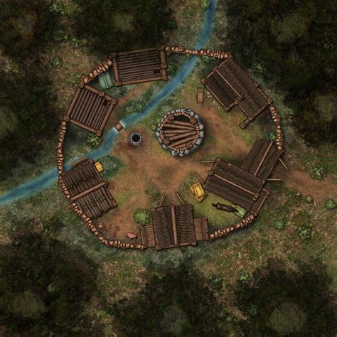 Settlement In The Woods Inkarnate Create Fantasy Maps Online