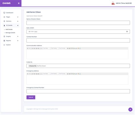 Old Age Home Management System In Php Old Age Home Management Project In Php
