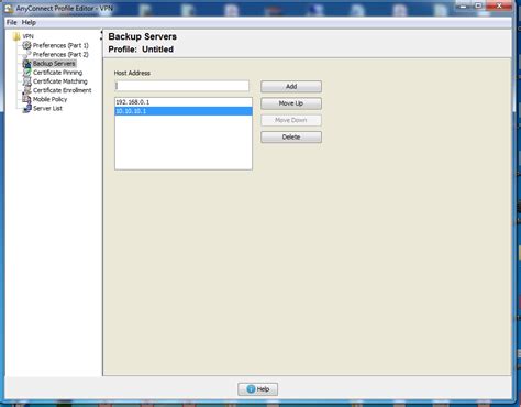Solved Anyconnect Profile Editor Server List And Backup Servers Cisco Community