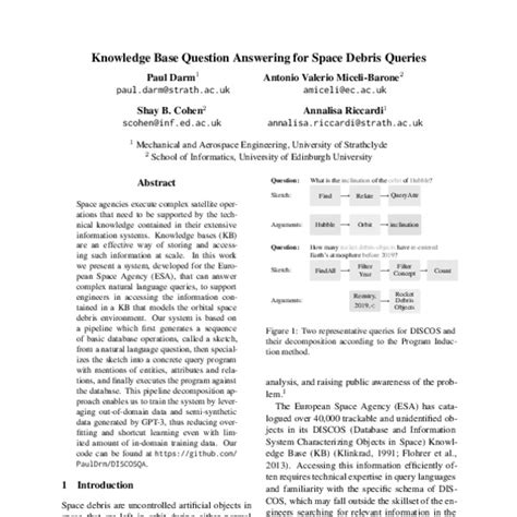 Discosqa A Knowledge Base Question Answering System For Space Debris Based On Program Induction