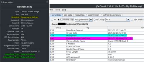 date modified is incorrect when importing image from sd card help