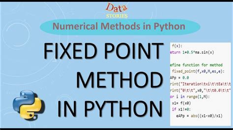 Fixed Point Method Python Implementation Numerical Analysis 3