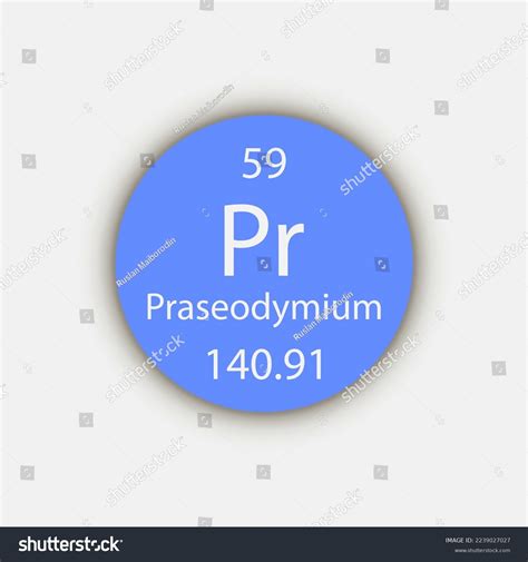 Praseodymium Symbol Chemical Element Periodic Table Stock Vector Royalty Free 2239027027