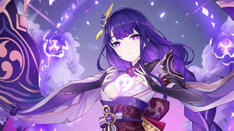 Baal Purple Hair Eyes Hd Genshin Impact Wallpapers Hd Wallpapers Id