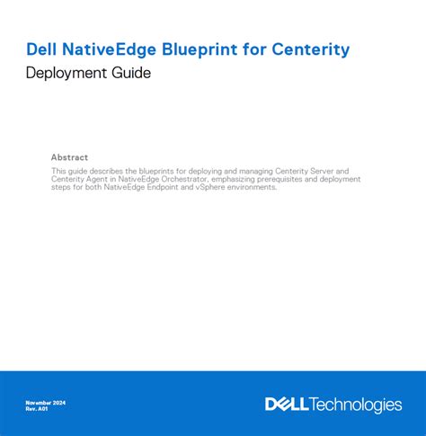 Dell Nativeedge Blueprint For Centerity Deployment Guide Dell