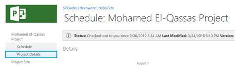 Format Date Field In Project Server 2016 2019 Project Details Page Pdp
