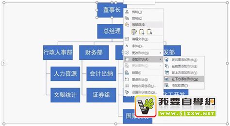 如何在word里用smartart做组织结构图技巧 我要自学网