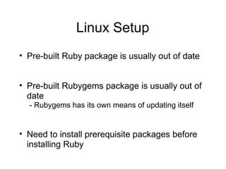 Ruby Setup PPT