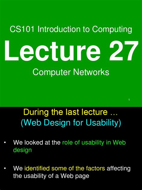 cs101 introduction to computing computer networks pdf virtual