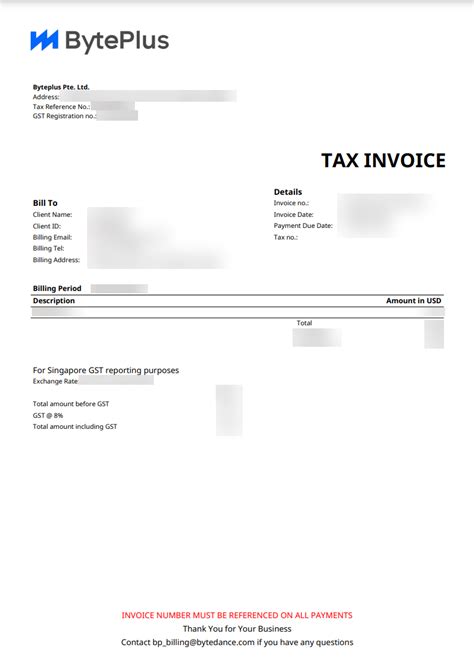 Managing Invoices Byteplus Billing Console Byteplus