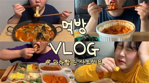 먹방 브이로그 40 마라탕 만들기 ᵔࡇᵔ 엽떡 마라탕 인도커리 투다리 김치우동 쏘크라테스떡볶이 과일 부대찌개 열무비빔밥 Youtube