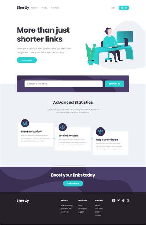 Frontend Mentor Url Shortening Api Lp W Html Sass Js Api👨‍💻