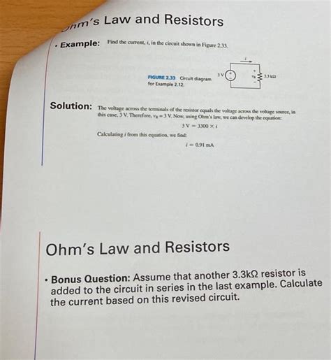 Solved Example Find The Current I In The Circuit Shown Chegg Com