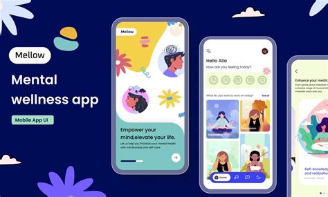 Mental Wellness Mobile App Free Ui Ux Design Figma