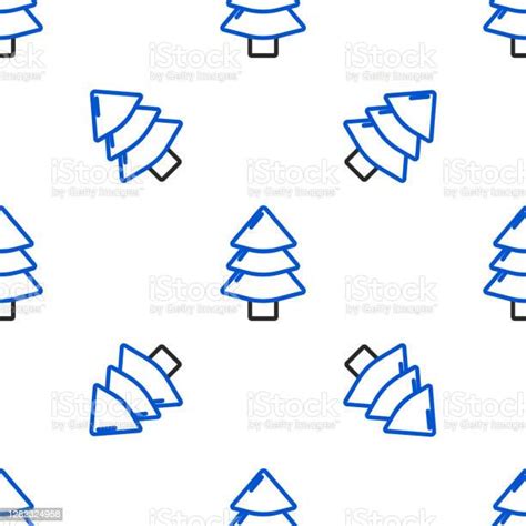 라인 크리스마스 트리 아이콘 흰색 배경에 원활한 패턴을 격리 메리 크리스마스와 새해 복 많은 새해 다채로운 개요 개념 벡터 12월에 대한 스톡 벡터 아트 및 기타 이미지