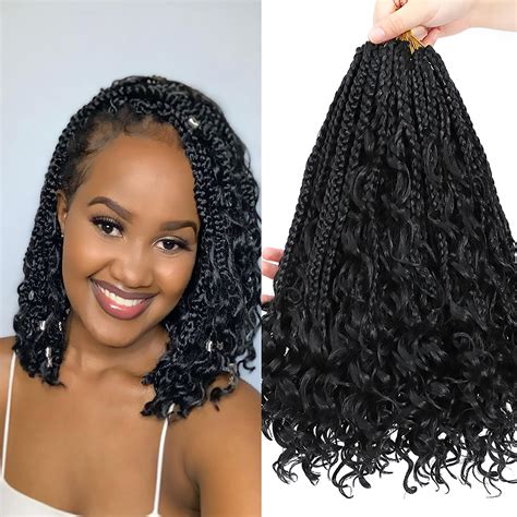 Buy 8 Packs 14 Inch Goddess Boho Box Braids Gypsy Bohemian Braids With