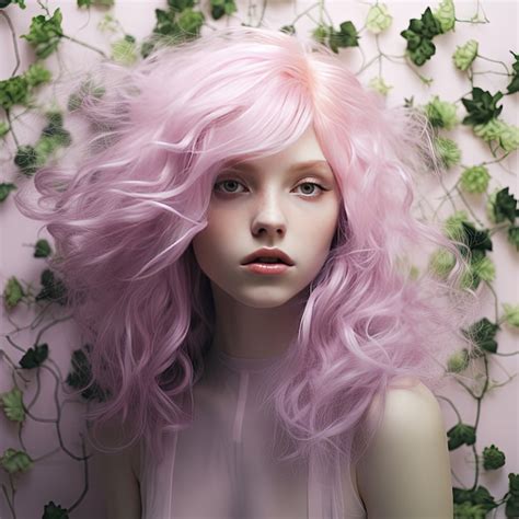 Gros Plan Sur Un Beau Portrait De Fille Aux Cheveux Pastel Photo Gratuite