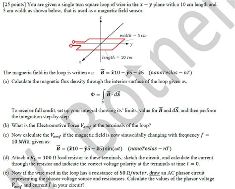 Solved Points You Are Given A Single Turn Square Loop Chegg