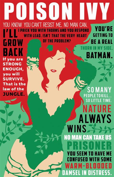 Poison Ivy Quotable Poster Costume Supercenter Blog Poison Ivy
