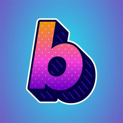 Ilustração 3d Da Letra B Minúscula Vetor Premium