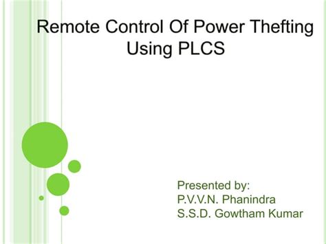 Remote Control Of Power Thefting Using Power Line Communication Systems