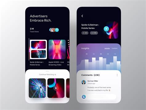 Broadcasting IOS App UI Exploration On Behance