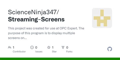 Github Scienceninja347streaming Screens This Project Was Created For Use At Opc Expert The