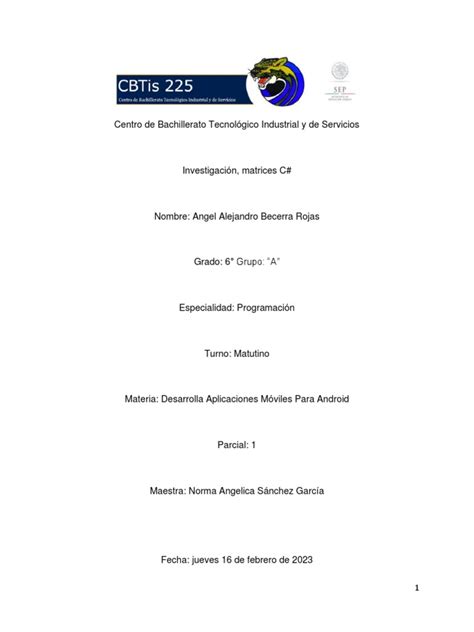 investigación matrices c pdf c sharp lenguaje de programación