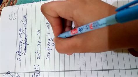 Factorisation Ex 5b Youtube