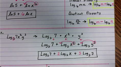 Expanding Logarithms And Intro To Rules Youtube