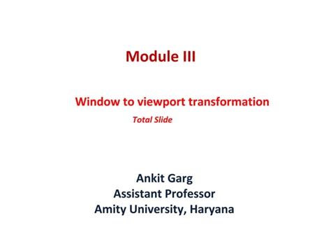 window to viewport transformation ppt 3 d graphics computer