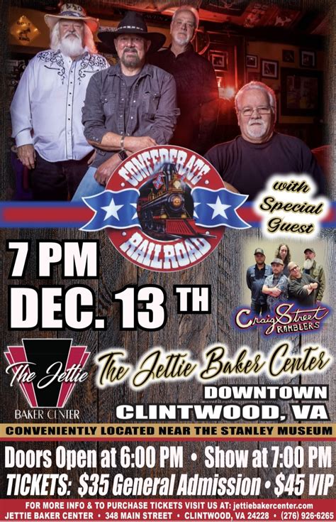 Confederate Railroad With Special Guest Craig Street Ramblers Visit