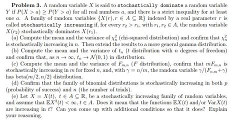 Problem 3 A Random Variable X Is Said To