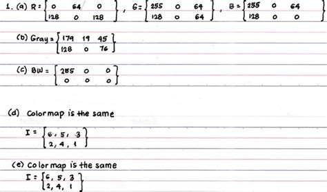 2 An Indexed Image Is Defined By The Following Chegg Com