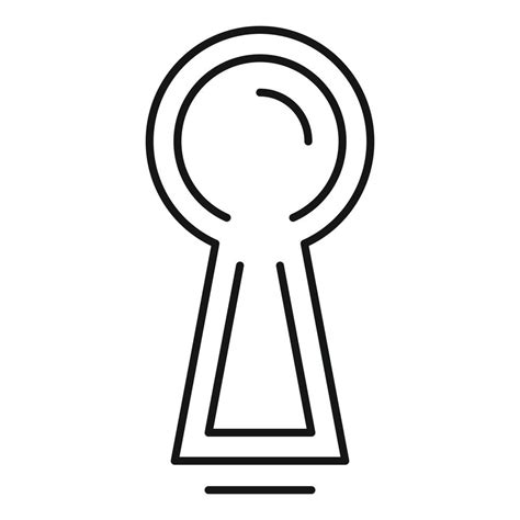 Door Keyhole Icon Outline Style 14545684 Vector Art At Vecteezy