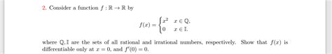 Solved Consider A Function F RR By F X X XQ XI Chegg Com