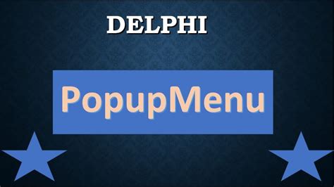 Popupmenu Delphi Youtube